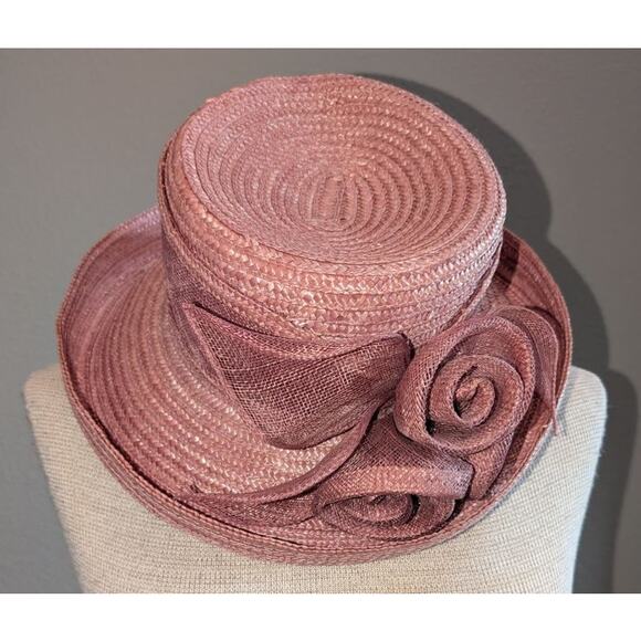 betmar | Accessories | Vtg Womens Betmar Rolled Brim Dusty Rose Floral ...